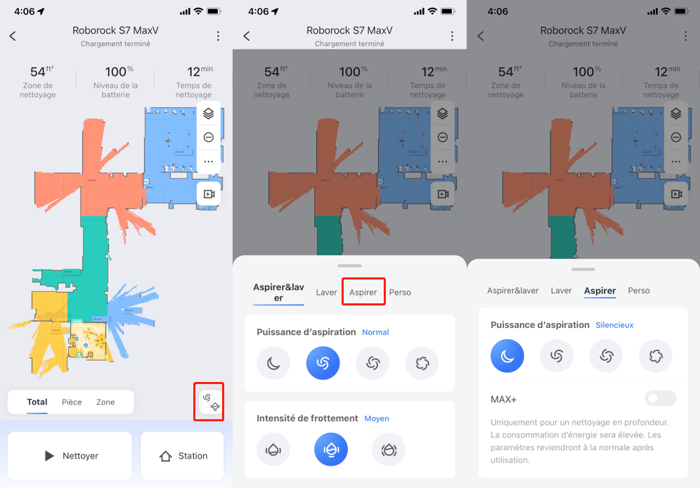 Comment programmer l’appareil pour qu’il aspire sans passer la ...